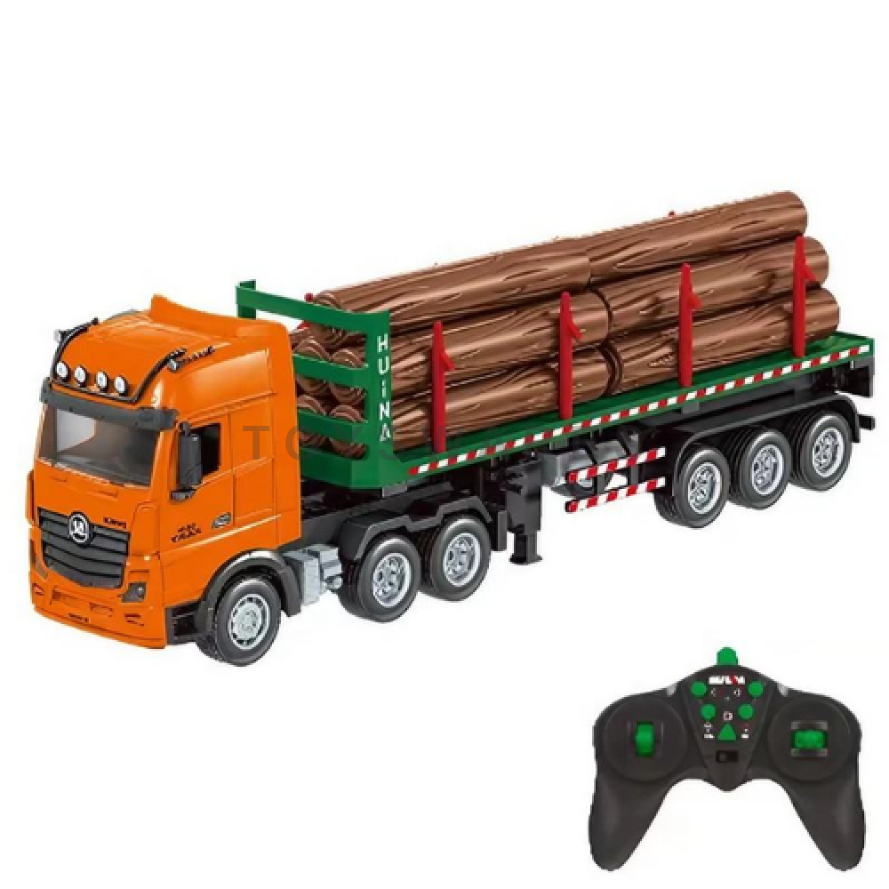 [NEW]HUINA 1313 1:18 Remote Control Timber Transport Truck Log Trailer ...