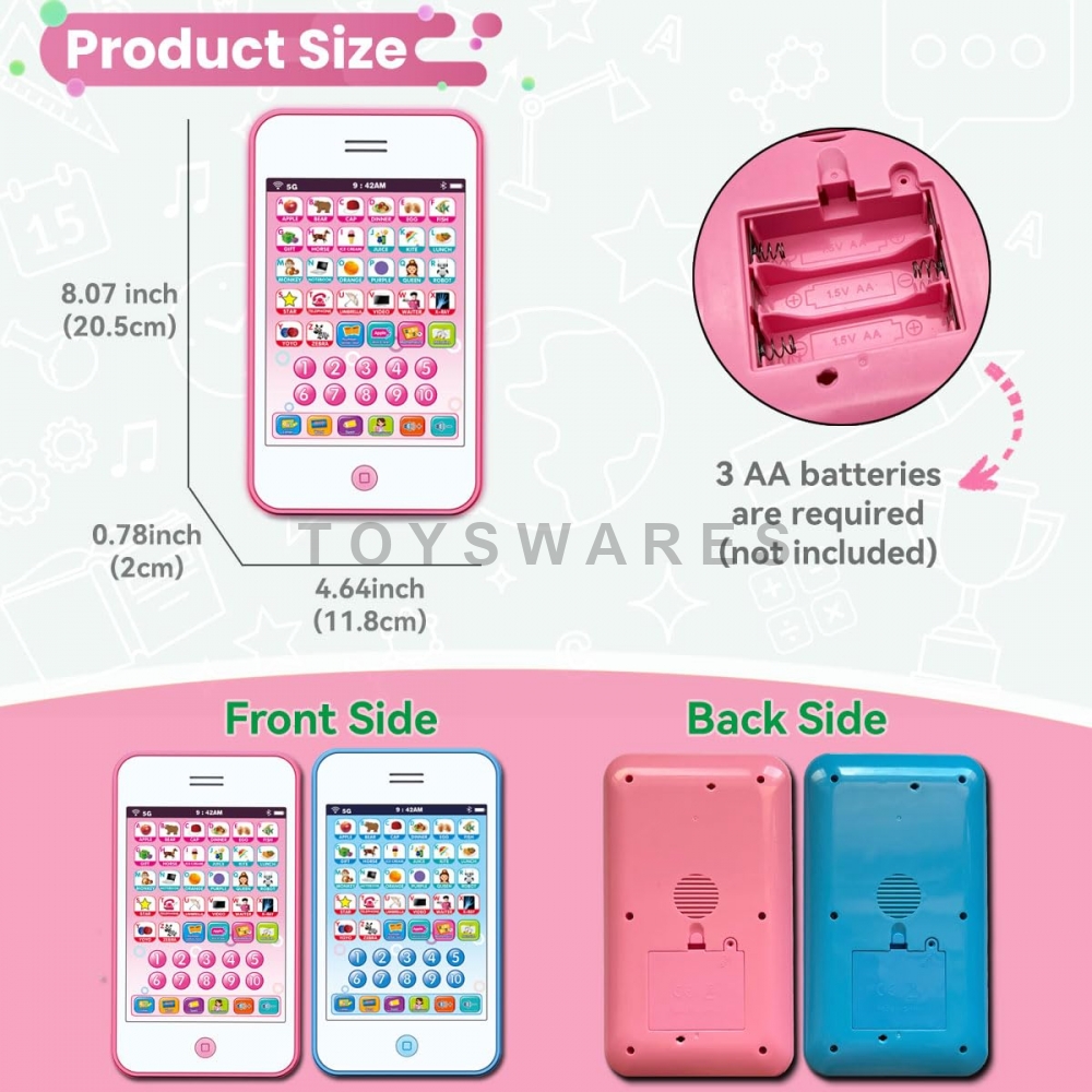 Baby Phone /Kids Tablet Learn Alphabets Words Numbers Music- ABC ...