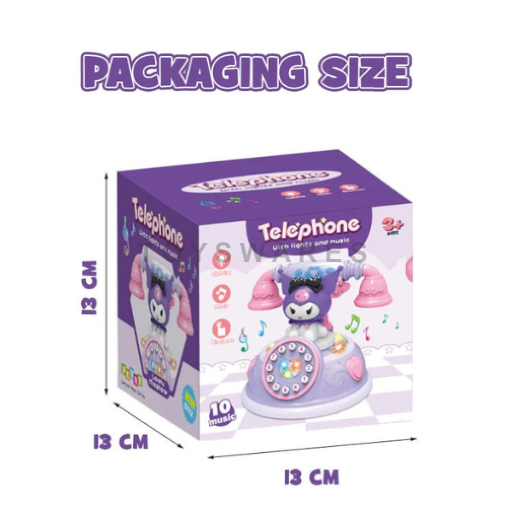 Classic Telephone Toys With Light And Songs Kuromi