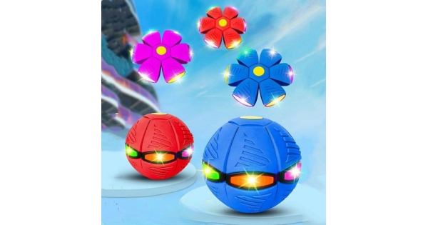 UFO Magic Throw Disc Ball With LED Light Kids Adult Outdoor Sport ...