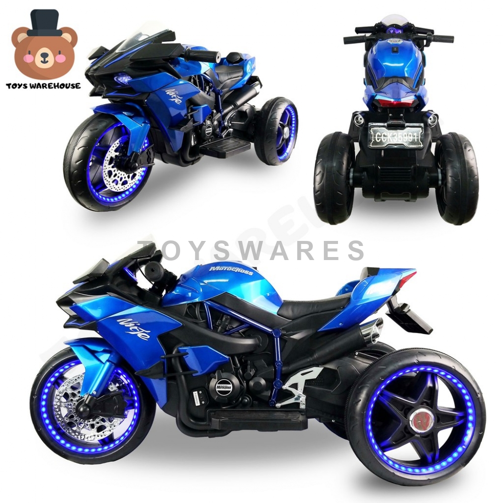 Kawasaki Ninja H2R Superbike Kids Electric Ride on Motor Bike (Big Size ...