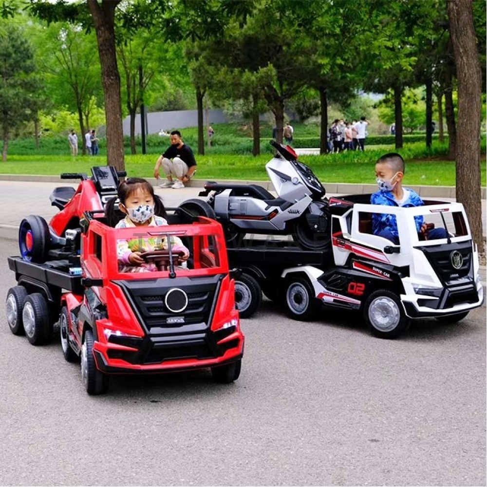 New Kids Ride On Truck 12V Remote Control Leather Seat Electric Lorry ...