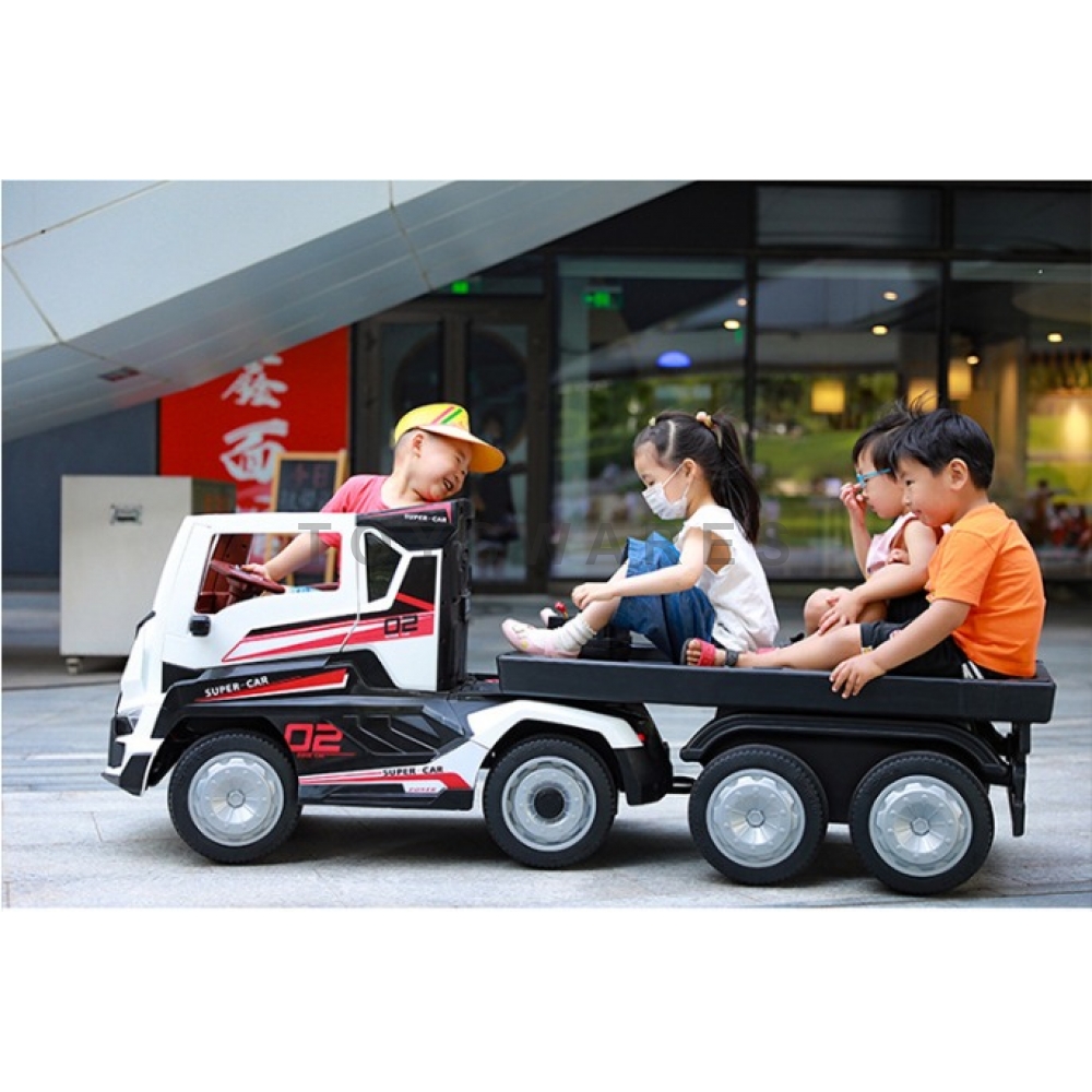 New Kids Ride On Truck 12V Remote Control Leather Seat Electric Lorry ...