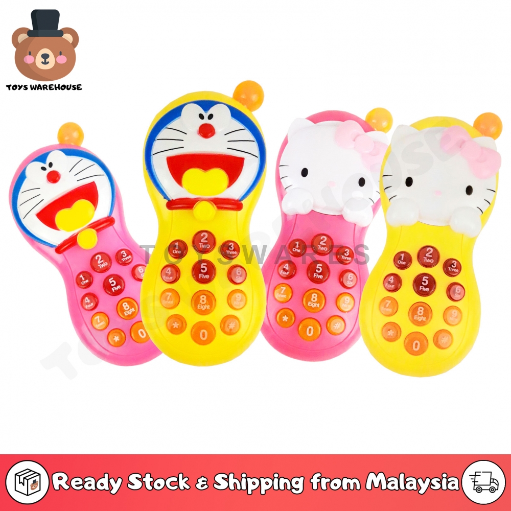 Hello Kitty, Mickey & Doraemon Light Musical Baby Phone for Infant