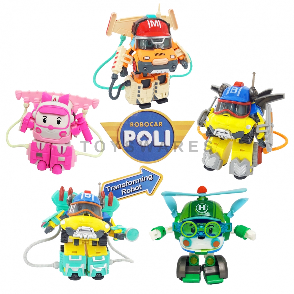Transform Car Poly Transforming Robot Rescuers with Cute Accessories