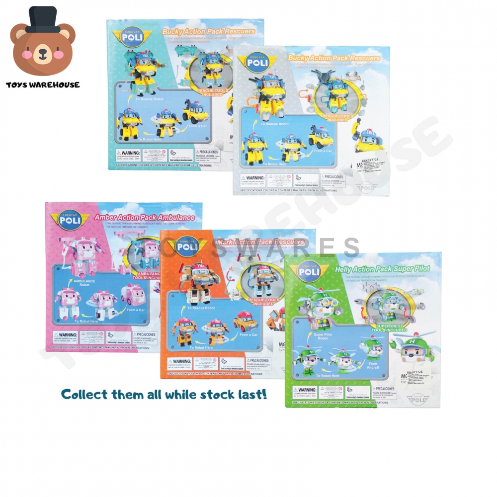 Transform Car Poly Transforming Robot Rescuers with Cute Accessories