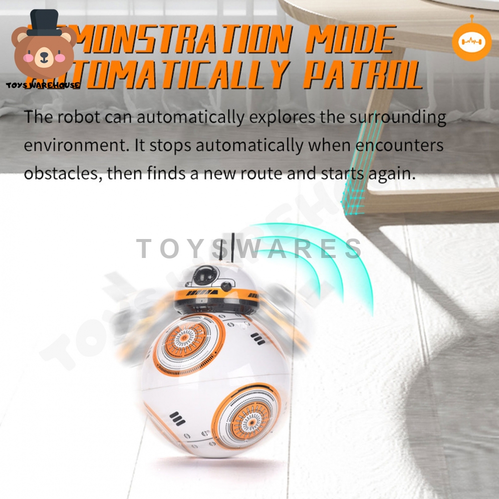 Galactic Wars BB8 Robot Ball Intelligent Upgrade RC Ball 2.4G Remote ...