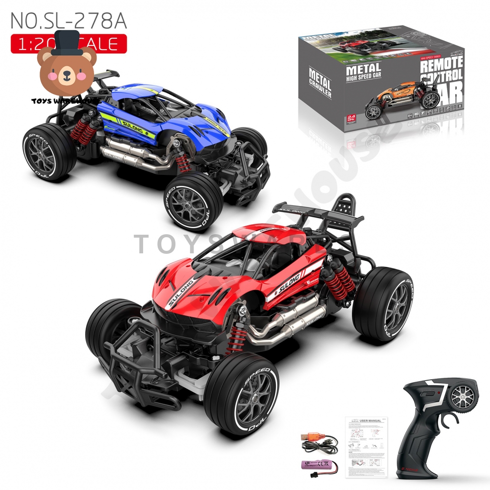 Metal High Speed Remote Controlled Car Max Speed 15KM/H 1:20 Scale 2.4GHz