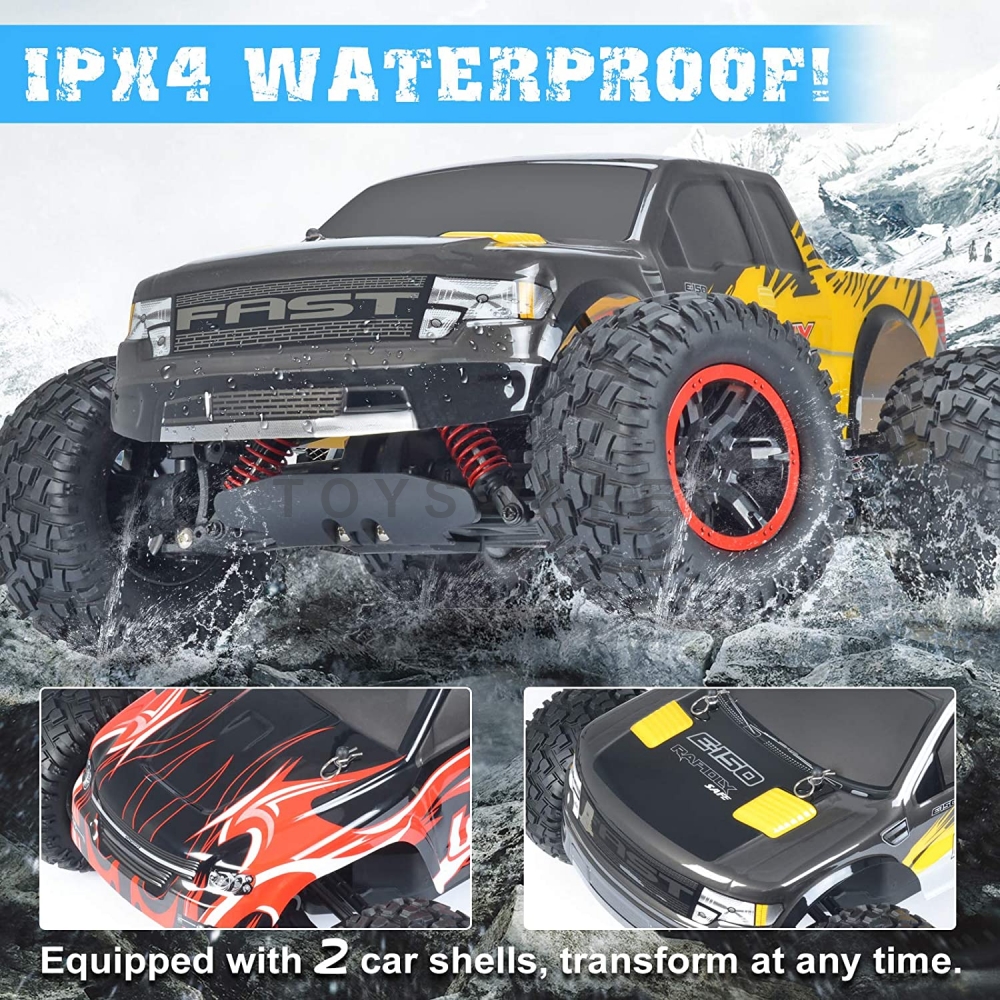 RC CAR 1:10 SCALE BIG WHEEL TRUCK SERIES HIGH SPEED 7.4V CRAWLER REMOTE ...