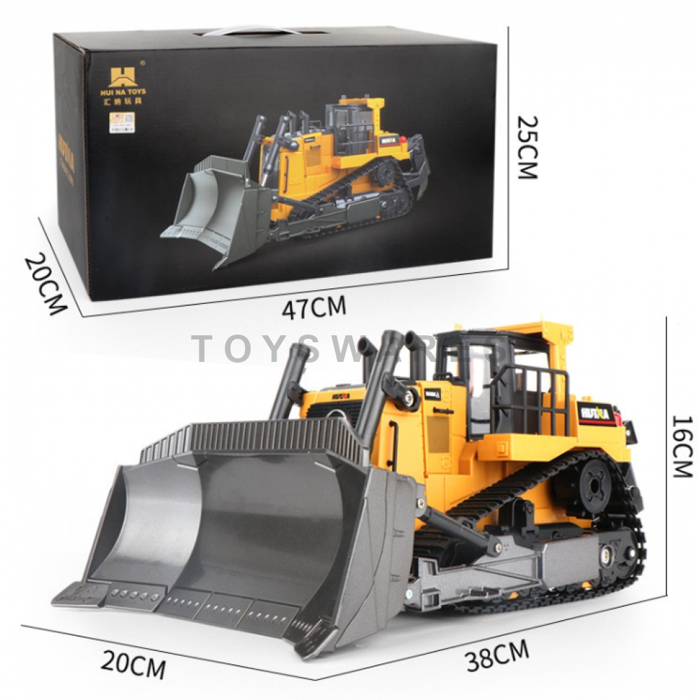 Huina 1554 RC Track Bulldozer Scale 1:16 Remote Control Construction RC ...