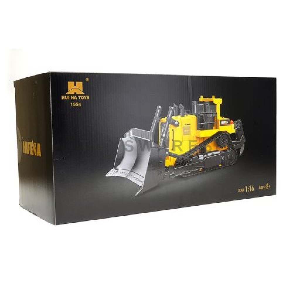 Huina 1554 RC Track Bulldozer Scale 1:16 Remote Control Construction RC ...