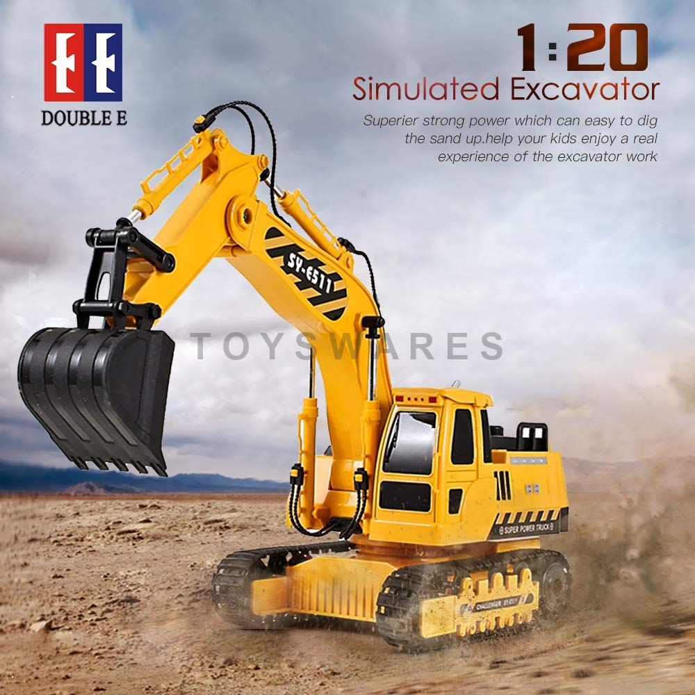 DOUBLE E511-003 SY-E511 EXCAVATOR RC, 1/20 2.4G 8CH RC EXCAVATOR ENGINEERING CONSTRUCTION VEHICLE.