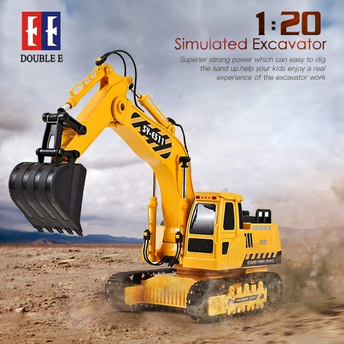 DOUBLE E511-003 SY-E511 EXCAVATOR RC, 1/20 2.4G 8CH RC EXCAVATOR ENGINEERING CONSTRUCTION VEHICLE.