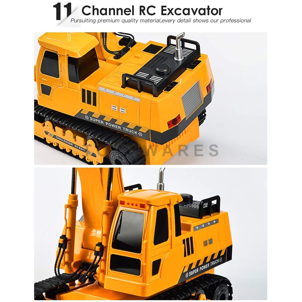 DOUBLE E511-003 SY-E511 EXCAVATOR RC, 1/20 2.4G 8CH RC EXCAVATOR ENGINEERING CONSTRUCTION VEHICLE.