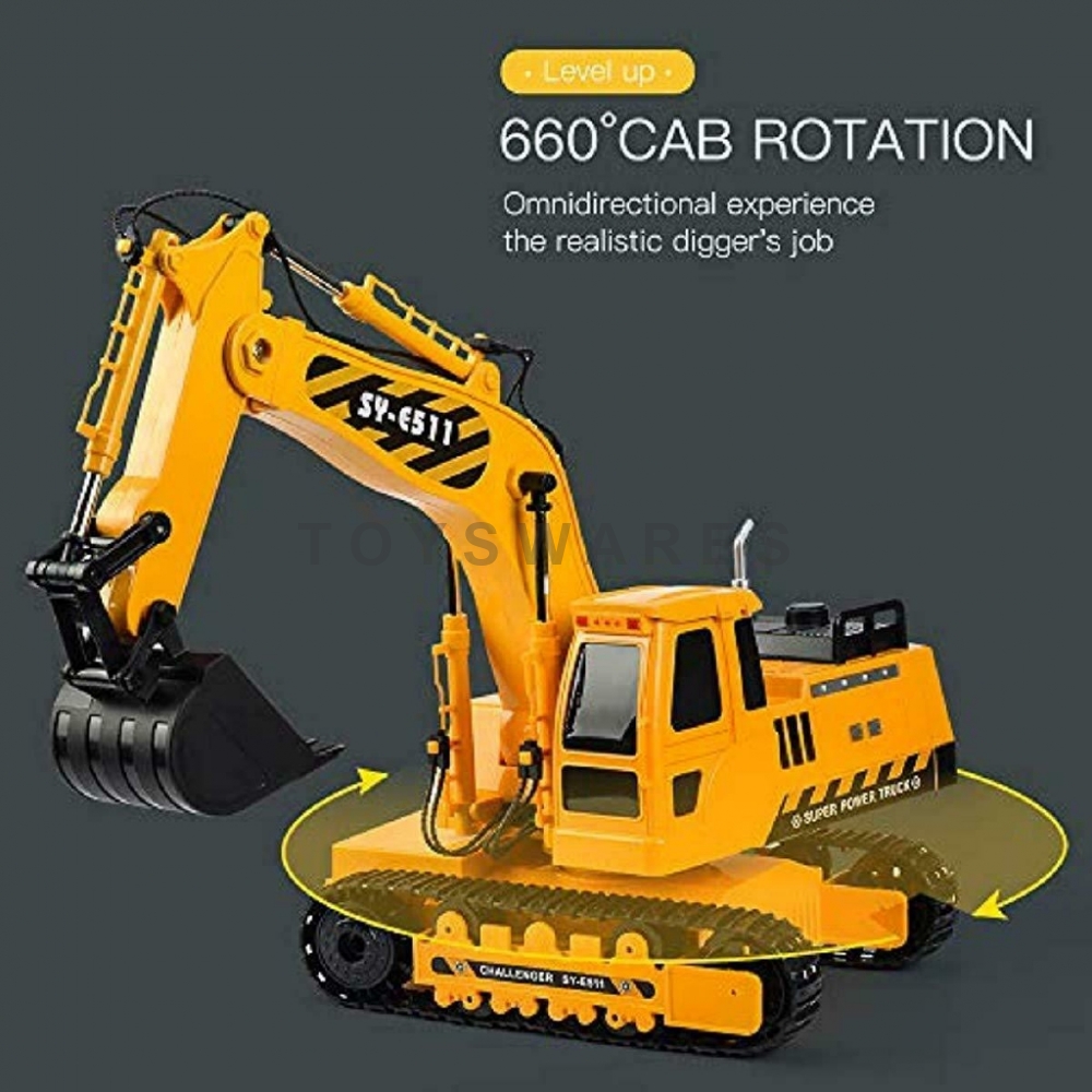 DOUBLE E511-003 SY-E511 EXCAVATOR RC, 1/20 2.4G 8CH RC EXCAVATOR ENGINEERING CONSTRUCTION VEHICLE.