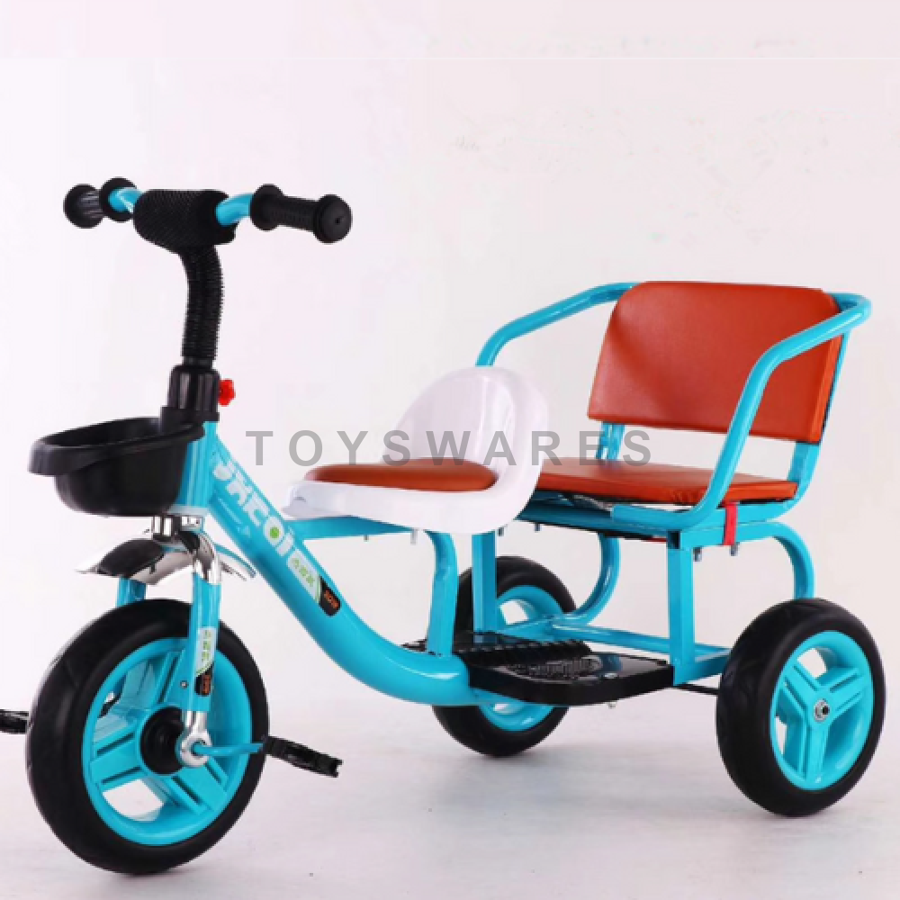 Baby Stroller Children Double Outdoor Kids Two Seater Tricycle With ...