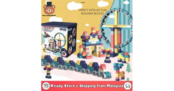 Colourful Building Block Park with Free Base and Container Early ...