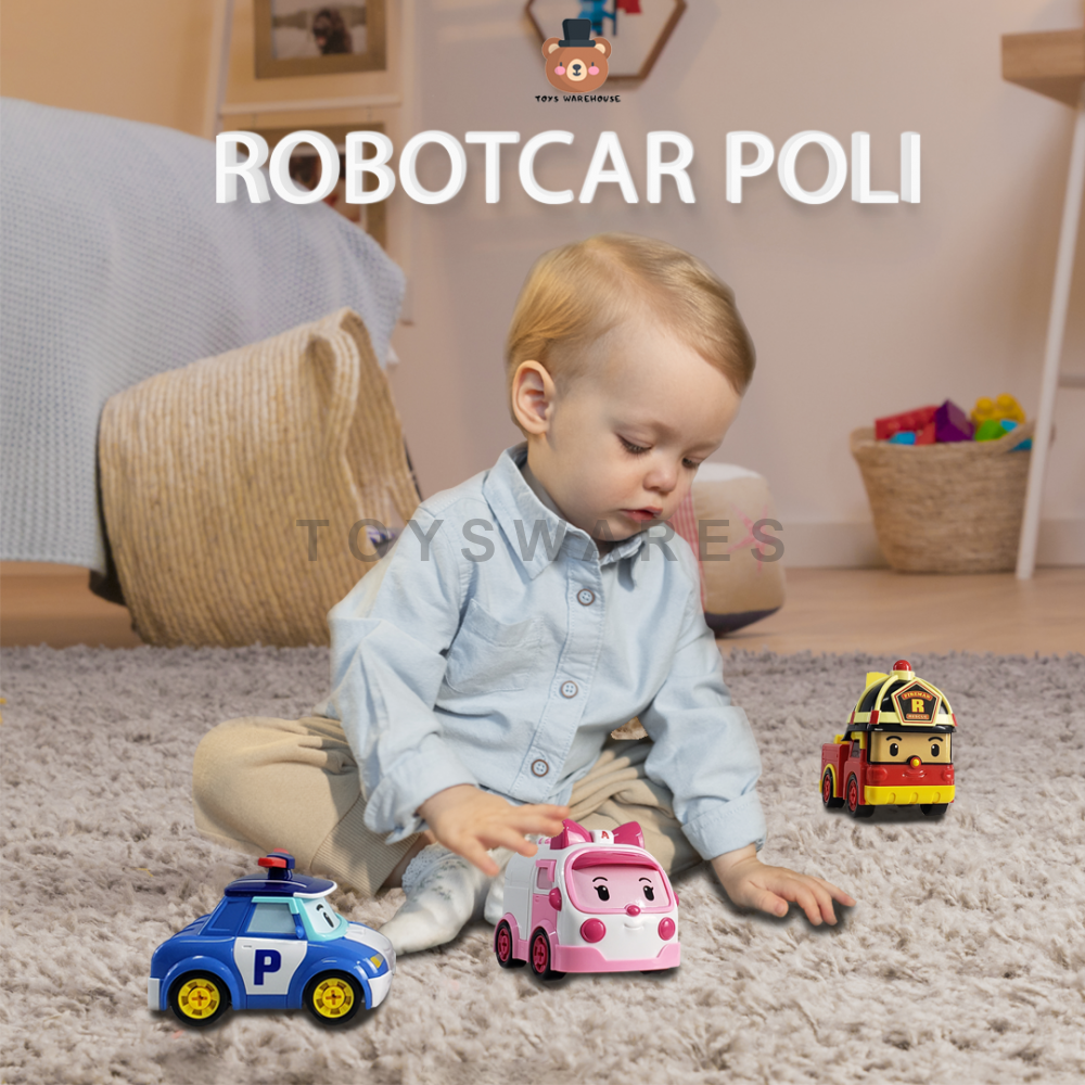 Robot Poli Die Cast Vehicles Set Toys For Kids